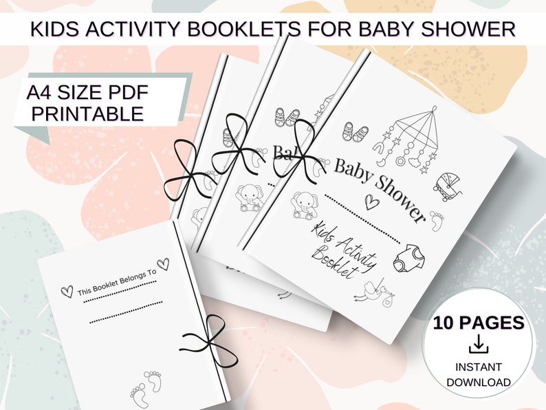 Printable Kids Activity Booklets for Baby Shower Printable - Etsy