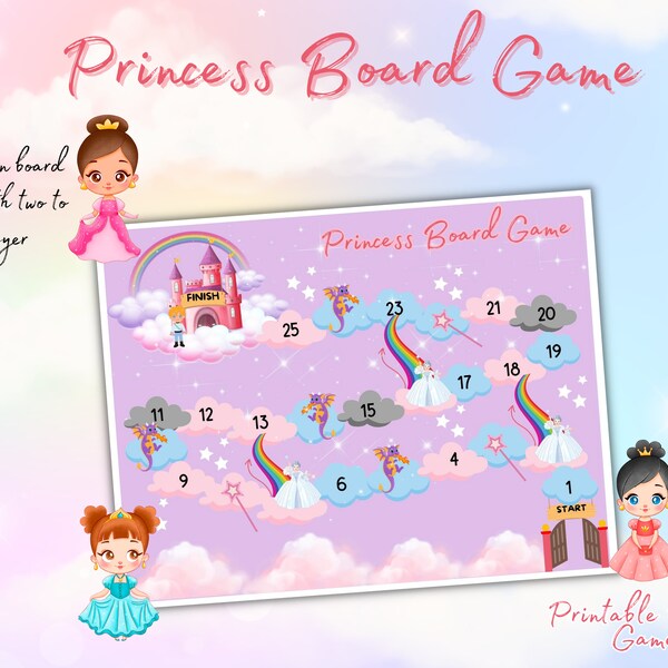 Princess Board Game - Etsy