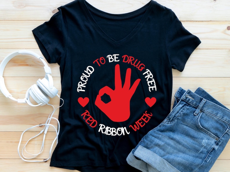 Red Ribbon Week Svg Png, Say No to Drugs, Proud to Be Drug Free, Cricut ...