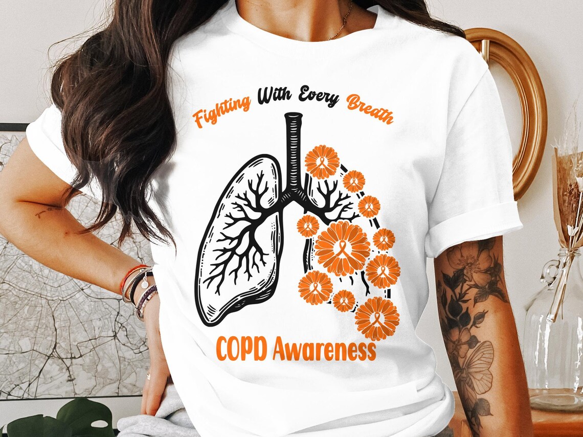 COPD Awareness Svg Png, Fighting With Every Breath, Cricut Sublimation ...