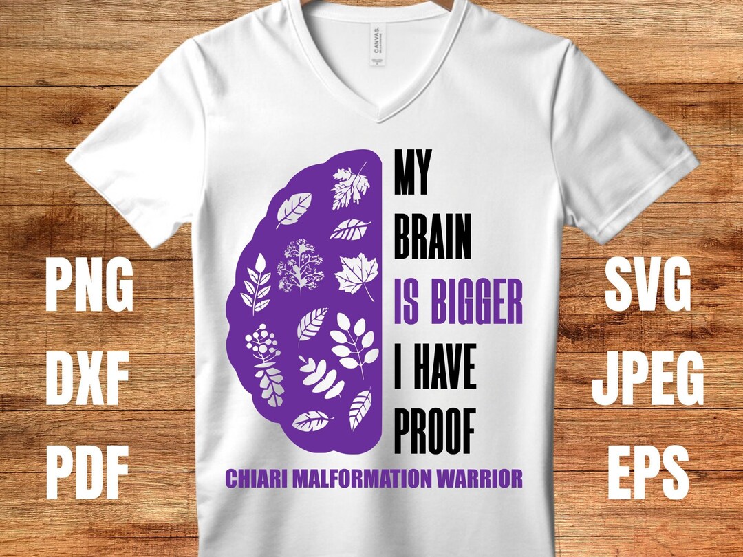 Chiari Malformation Awareness Svg Png, My Brain is Bigger, Cricut ...
