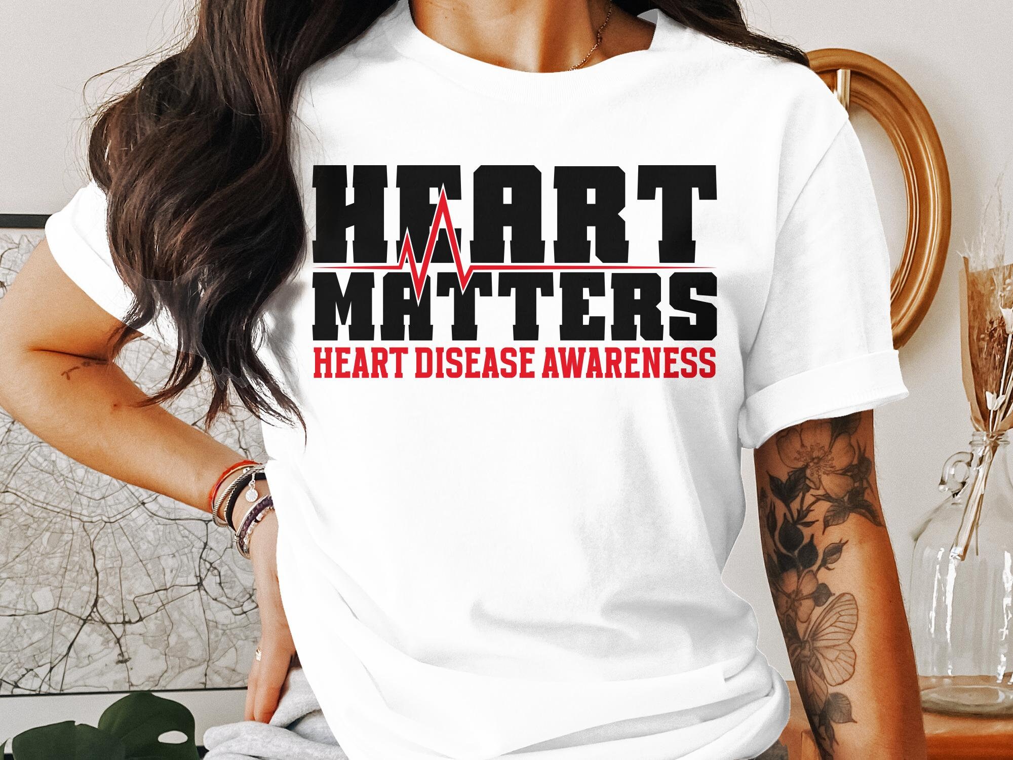 Heart Disease Awareness Svg Png, Heart Matters, Cricut Sublimation ...