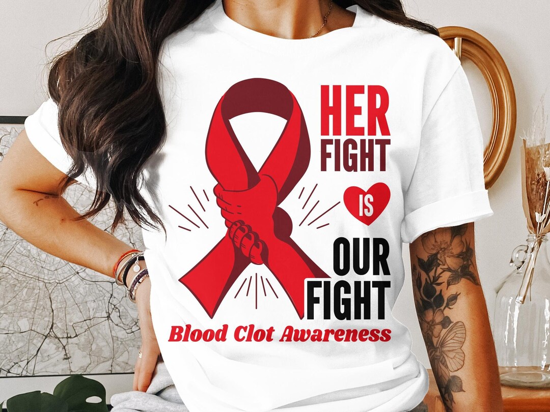 Blood Clot Awareness Svg Png, Her Fight is Our Fight, Cricut ...