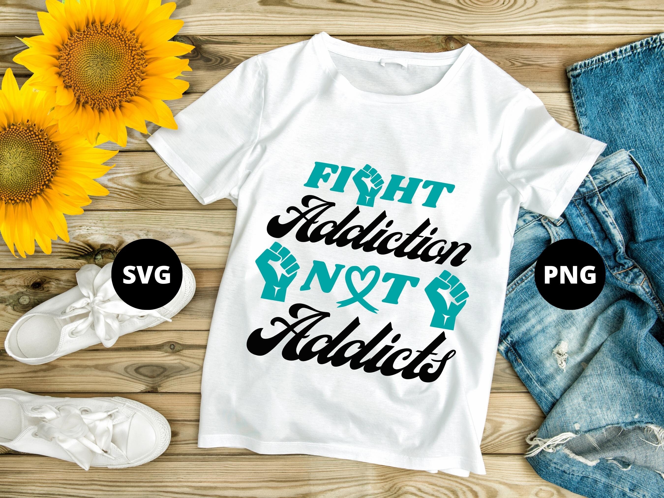 Addiction Recovery Awareness Png Svg Fight Addiction Svg - Etsy