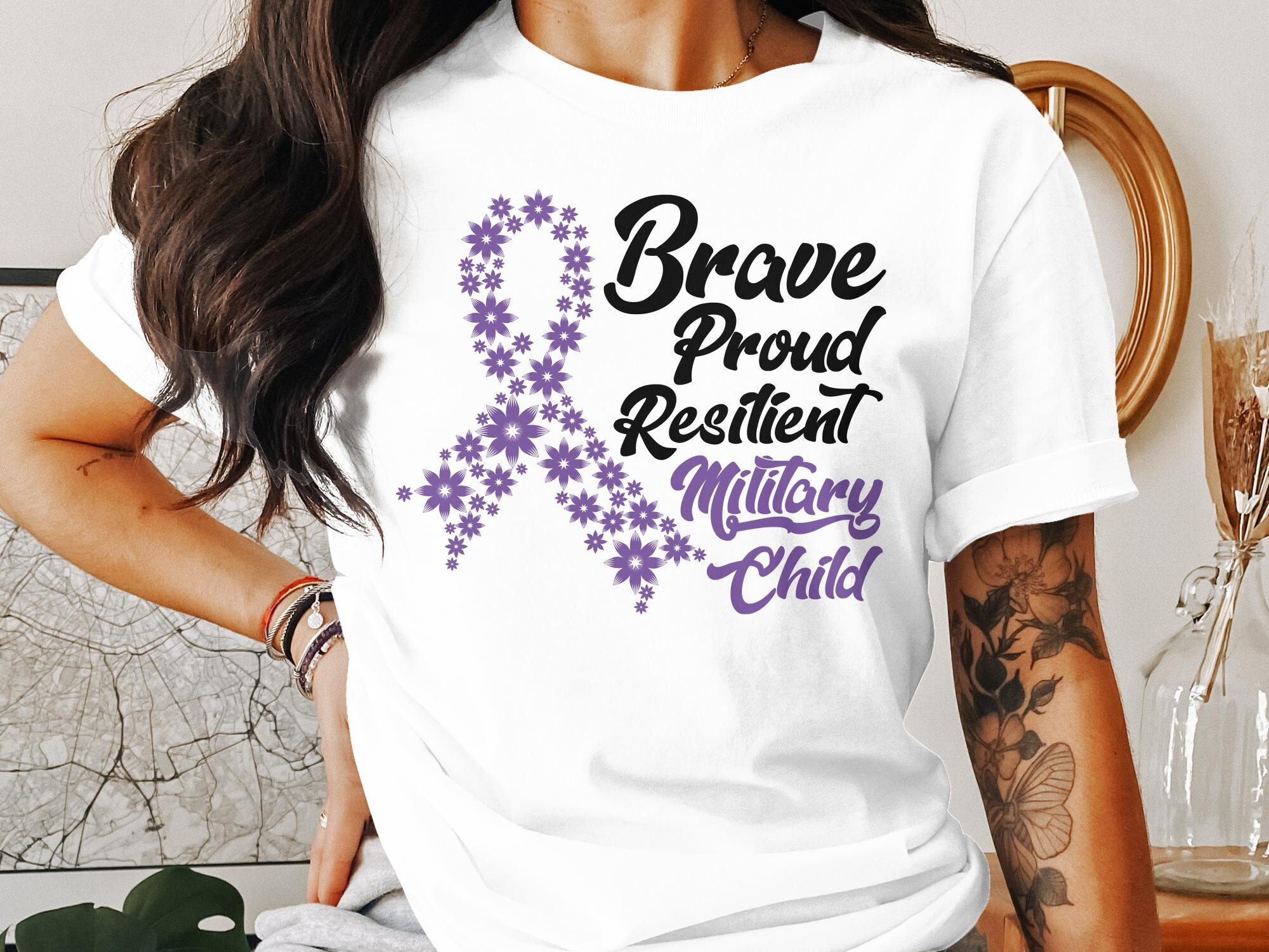 Military Child Svg Png, Brave Proud Resilient Military Child, Cricut ...