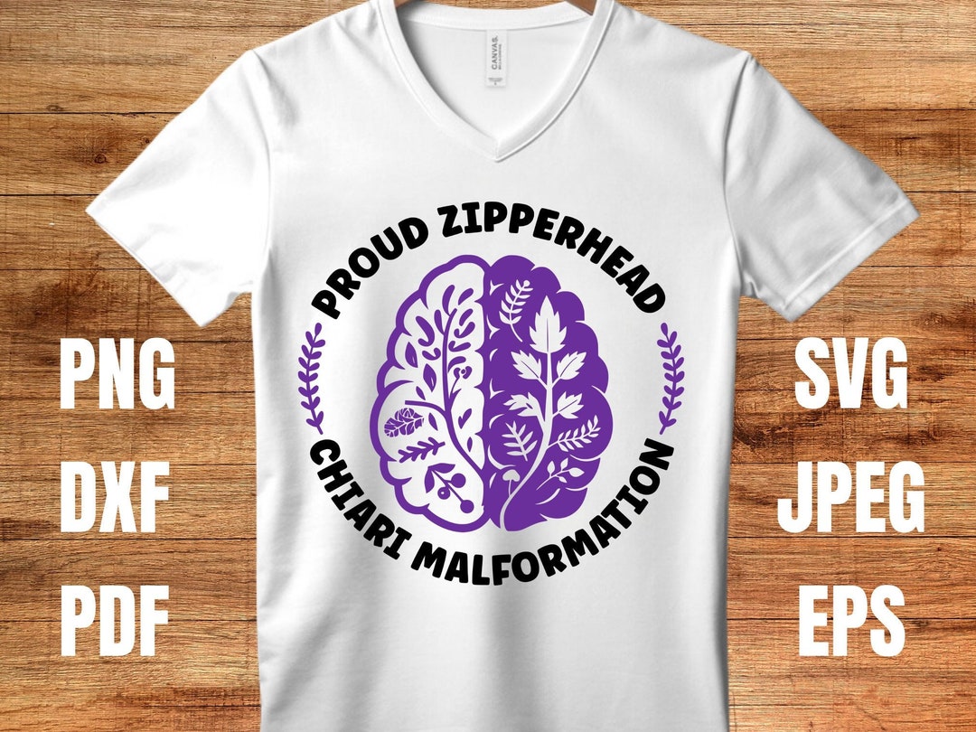 Chiari Malformation Awareness Svg Png, Proud Zipperhead, Cricut ...