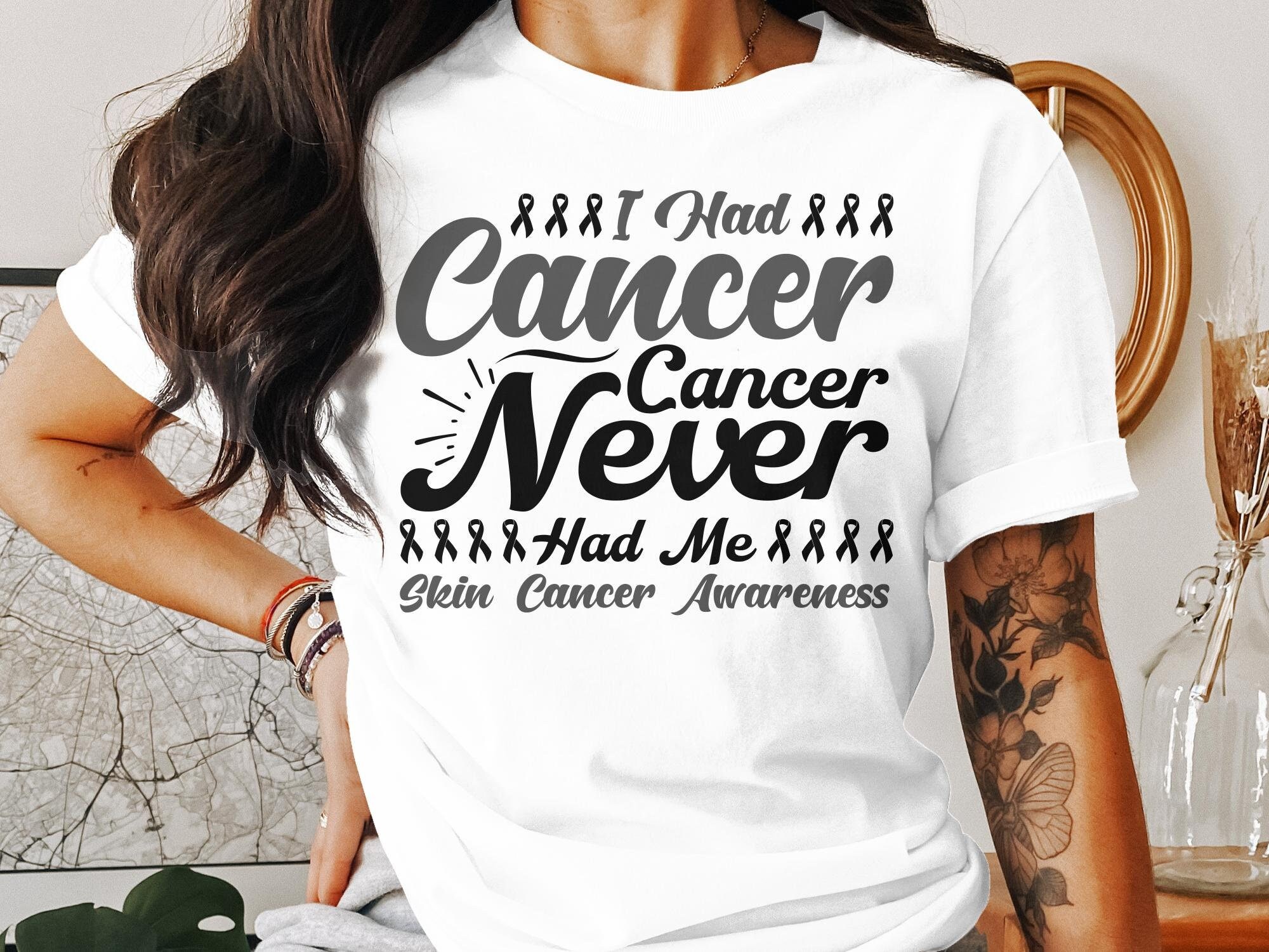 Skin Cancer Awareness Svg Png, I Had Cancer Cancer Never Had Me, Cricut ...
