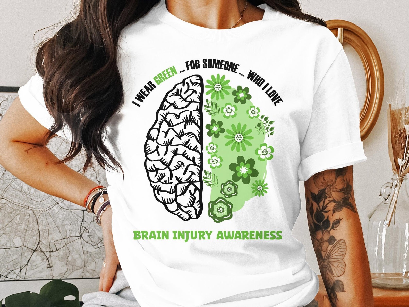 Brain Injury Awareness Svg Png, I Wear Green for Someone Who I Love ...