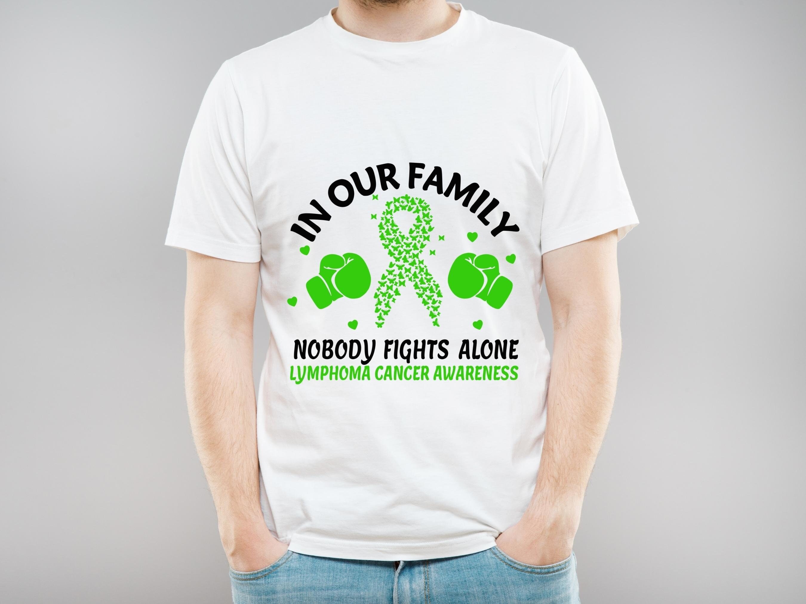 Lymphoma Cancer Awareness Svg Png, in Our Family Nobody Fights Alone ...