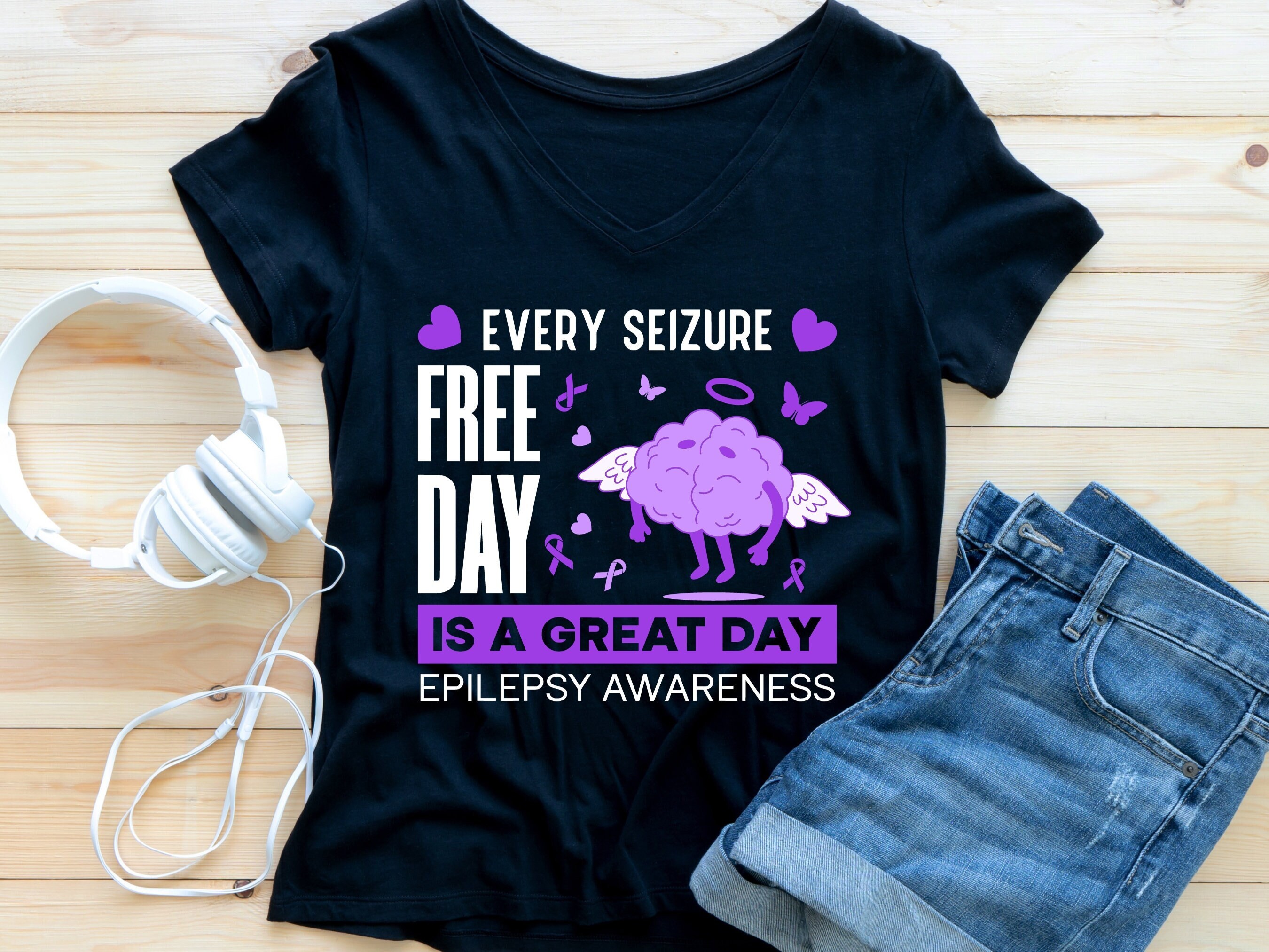 Epilepsy Awareness Svg Png, Every Seizure Free Day is A Great Day, in ...