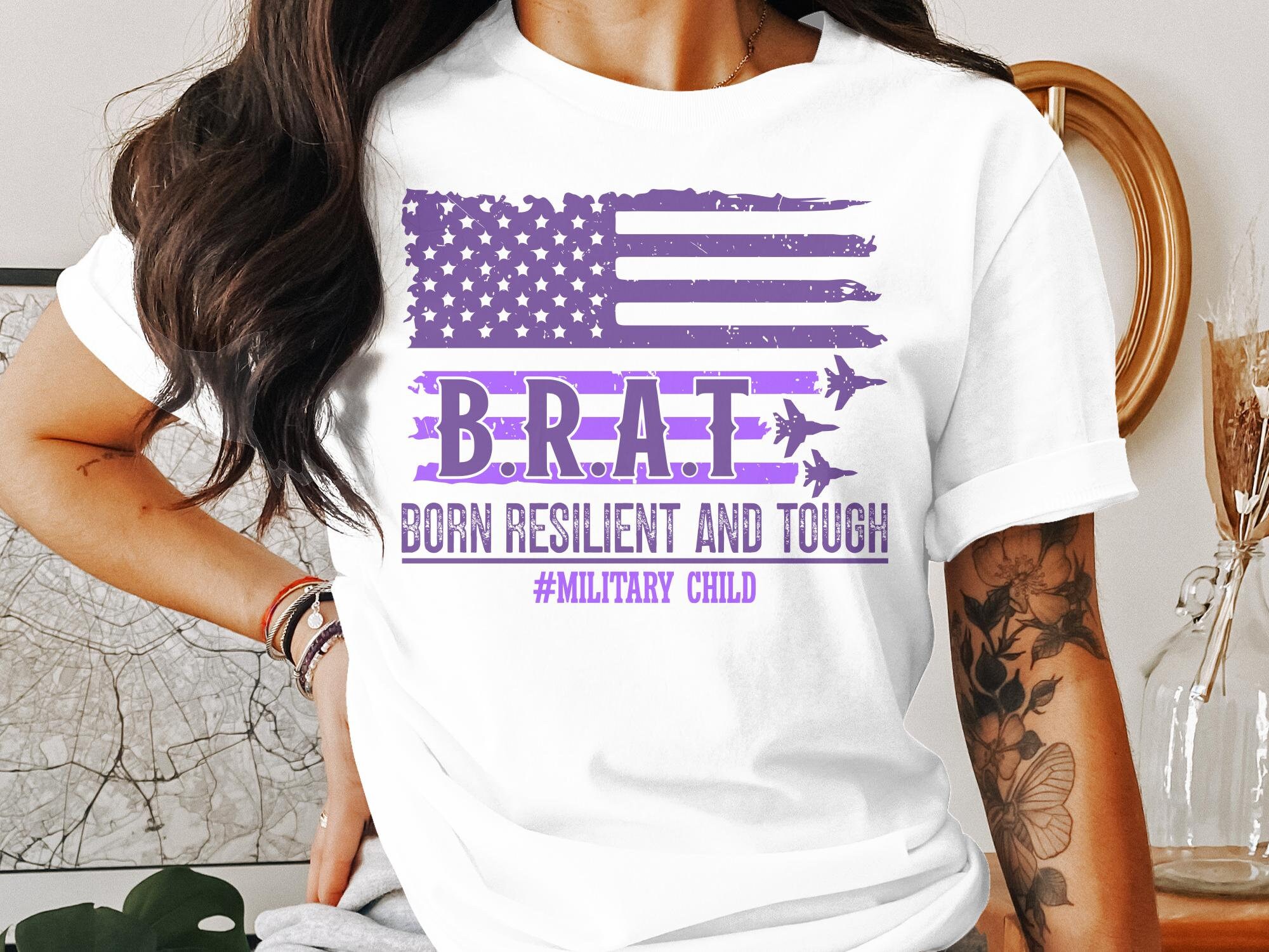 Military Child Svg Png, BRAT, Born Resilient and Tough, Cricut ...