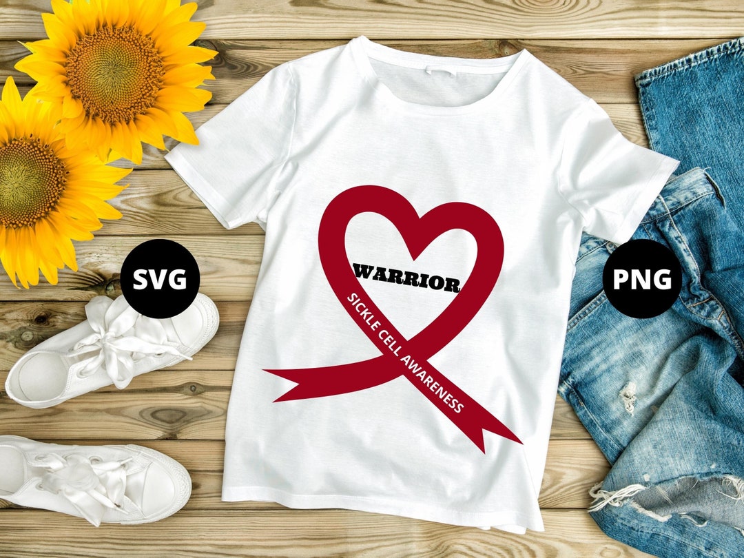 Sickle Cell Awareness Svg Png, Sickle Cell Warrior Ribbon Svg, Sickle ...