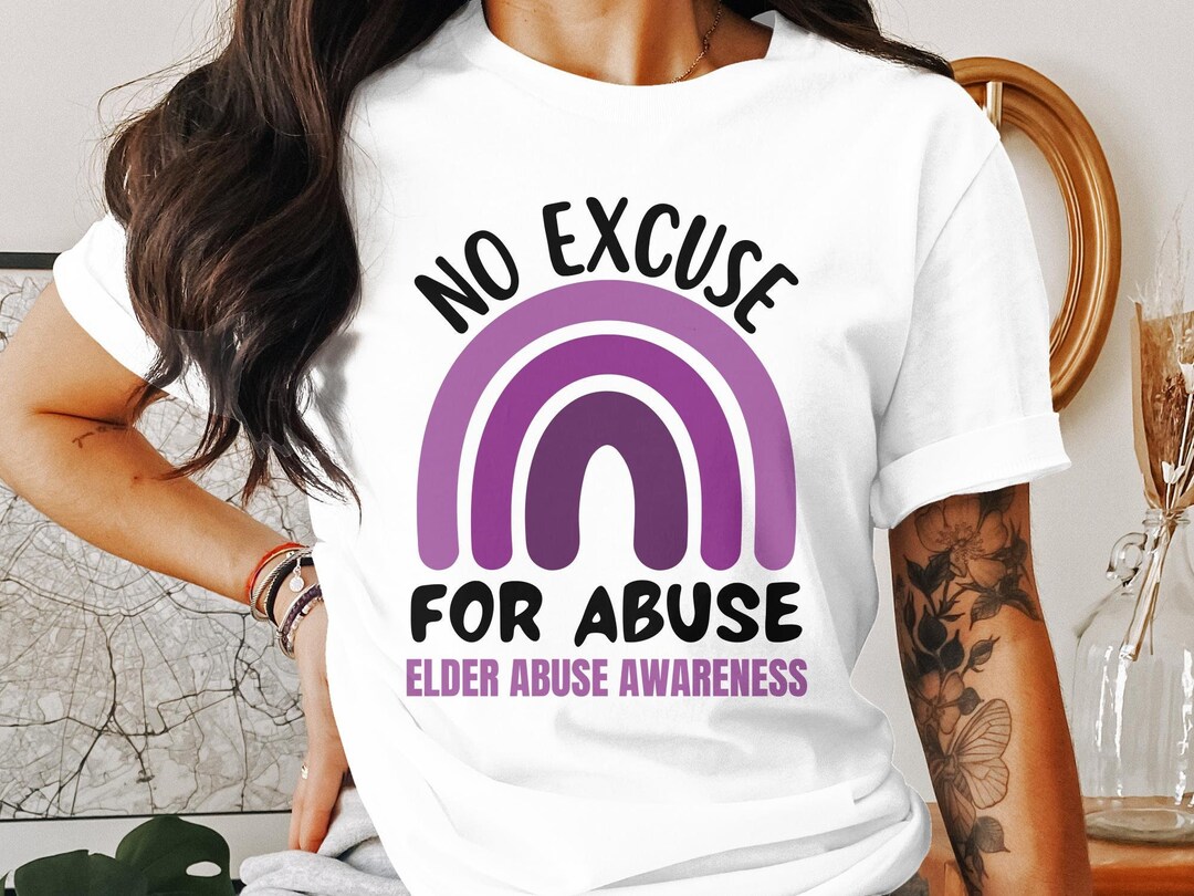 Elder Abuse Awareness Svg Png, No Excuse for Abuse Svg Png, Cricut ...