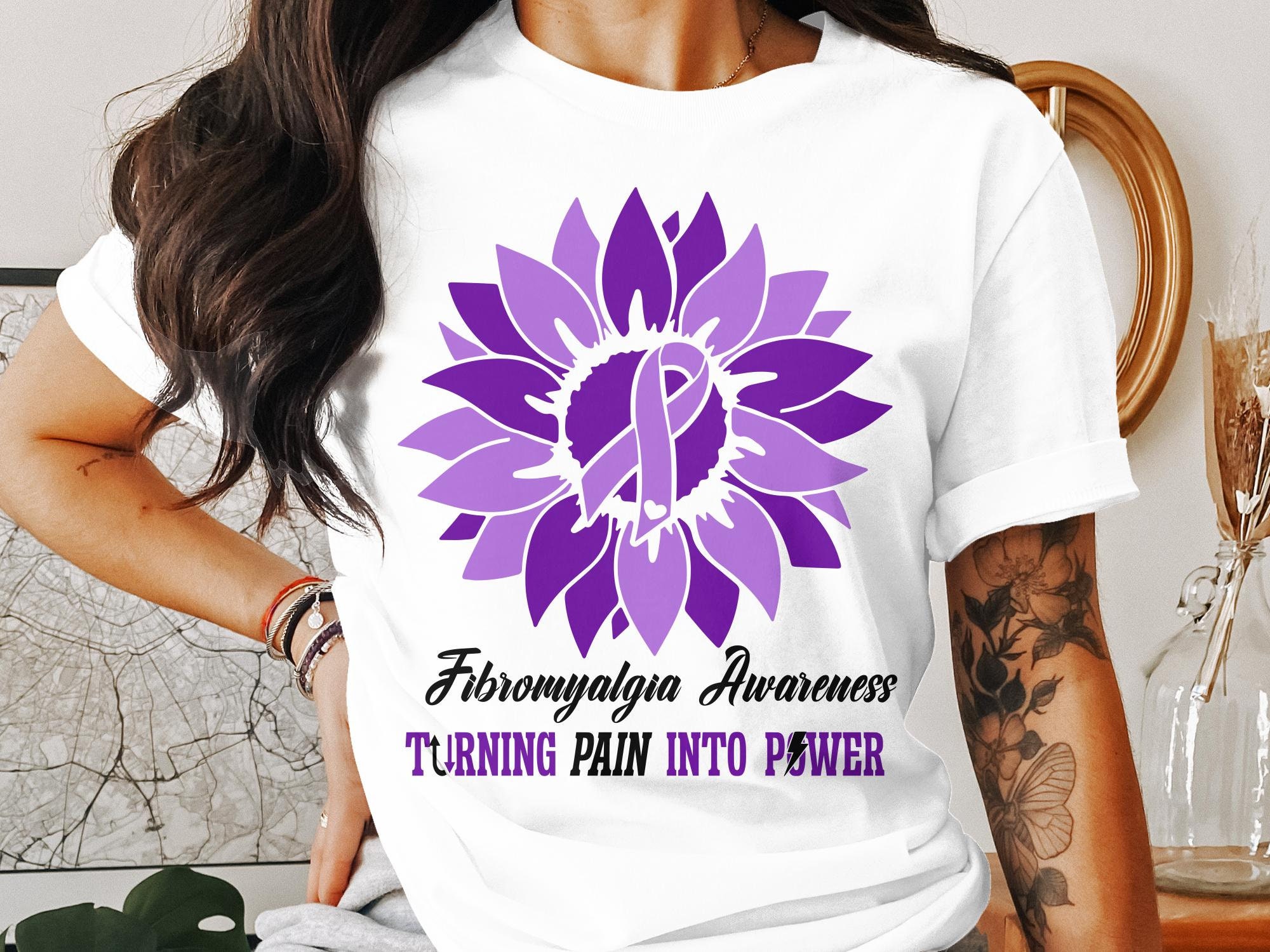 Fibromyalgia Awareness Svg Png, Turning Pain Into Power, Cricut ...