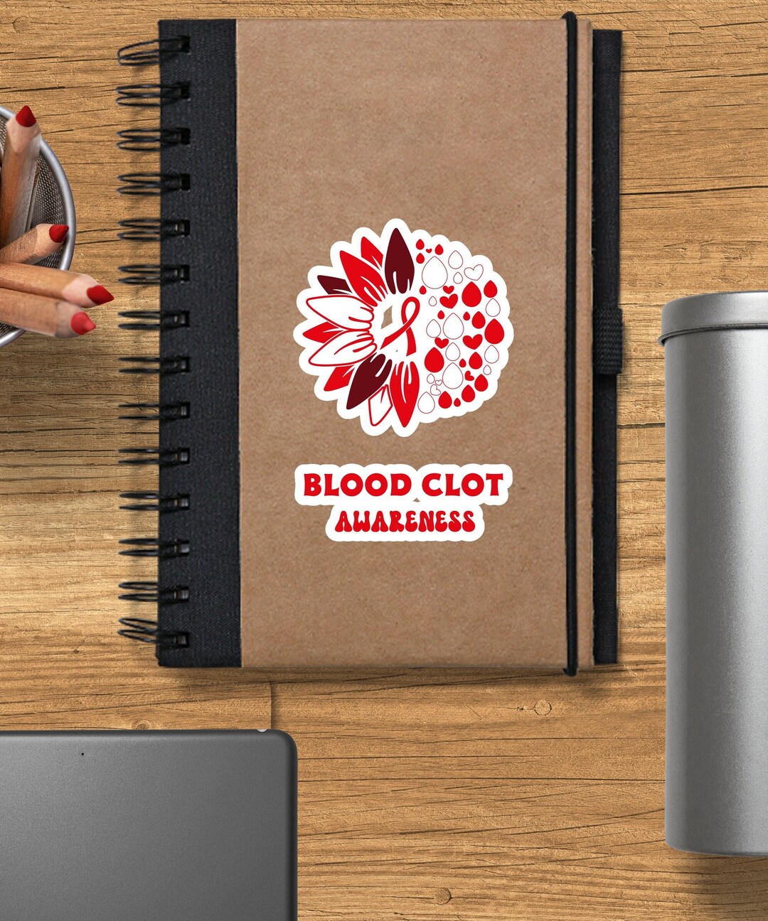 Blood Clot Awareness Sticker, Blood Clot Stickers, DVT Ribbon Sticker ...
