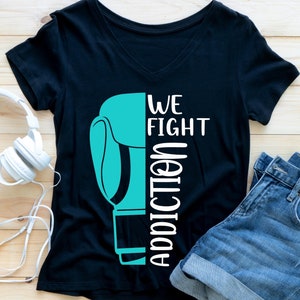 Addiction Recovery Awareness Png Svg, We Fight Addiction, Cricut ...
