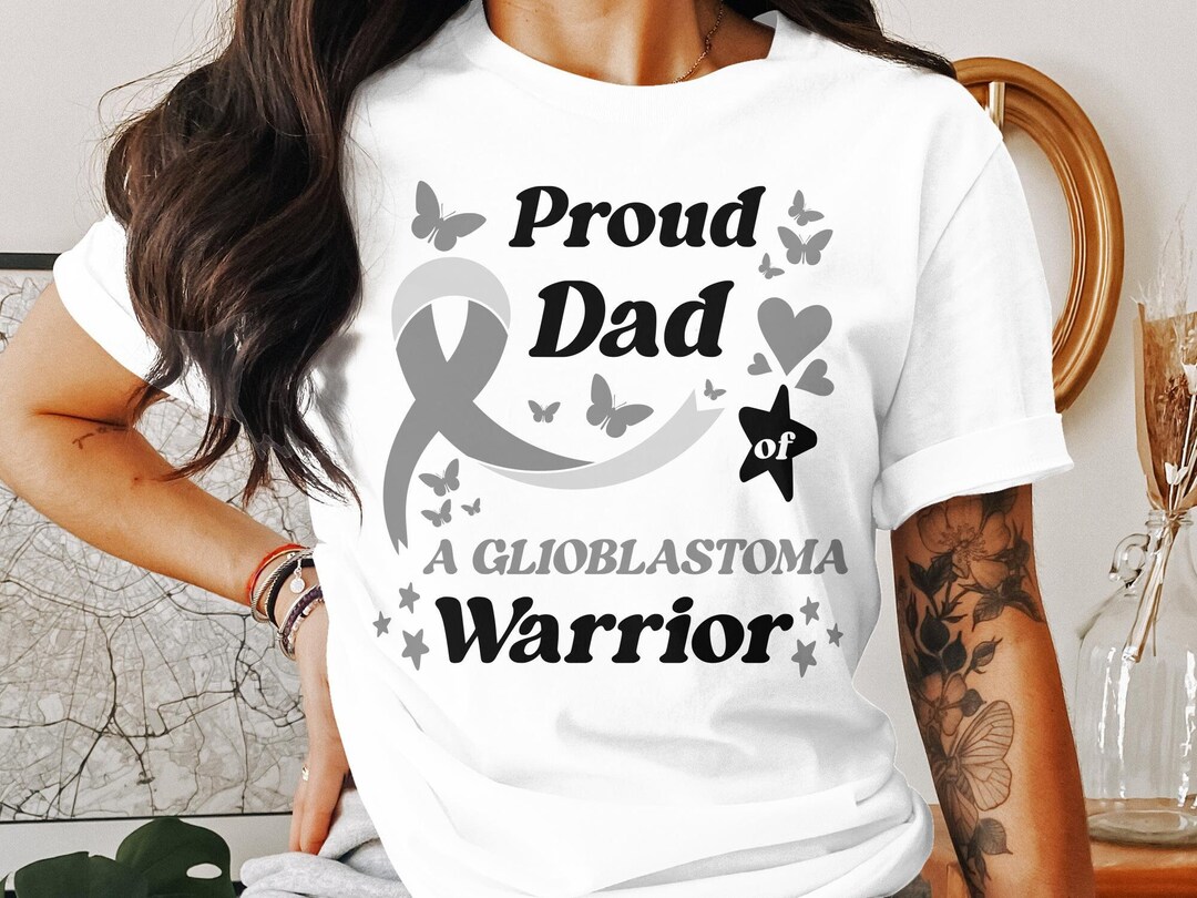 Brain Cancer Awareness Svg Png, Proud Dad of A Brain Cancer Warrior ...