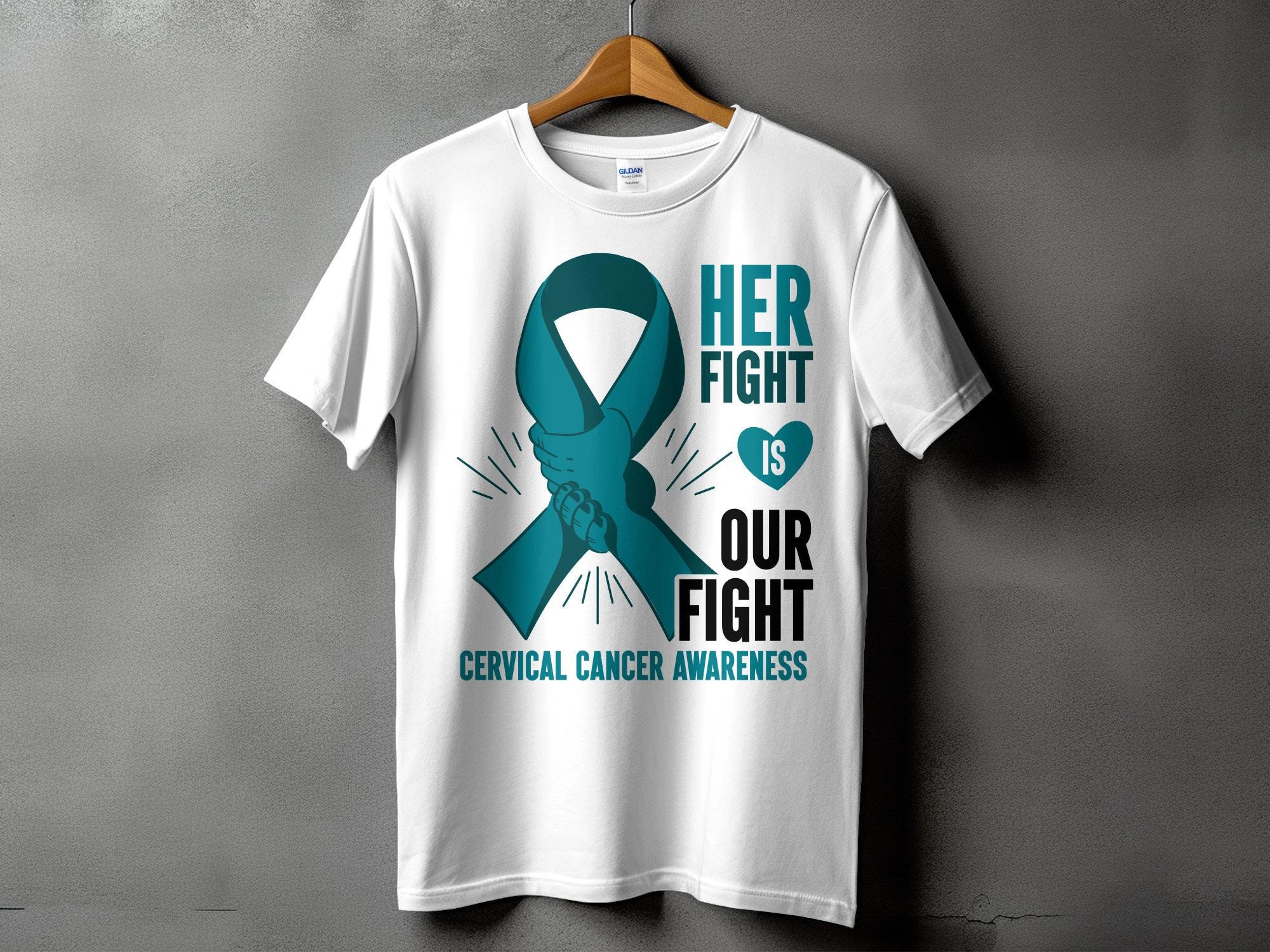 Cervical Cancer Awareness Svg Png, Her Fight is Our Fight, Cricut ...