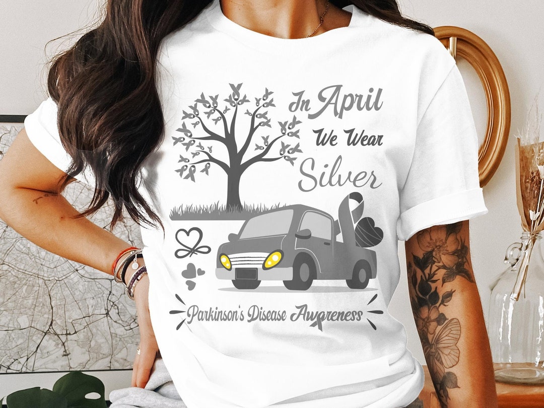 Parkinson's Disease Awareness Svg Png, in April We Wear Silver, Cricut ...
