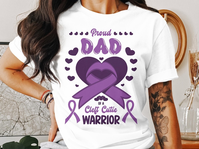 Cleft and Craniofacial Awareness Svg Png, Proud Dad of A Cleft Warrior ...