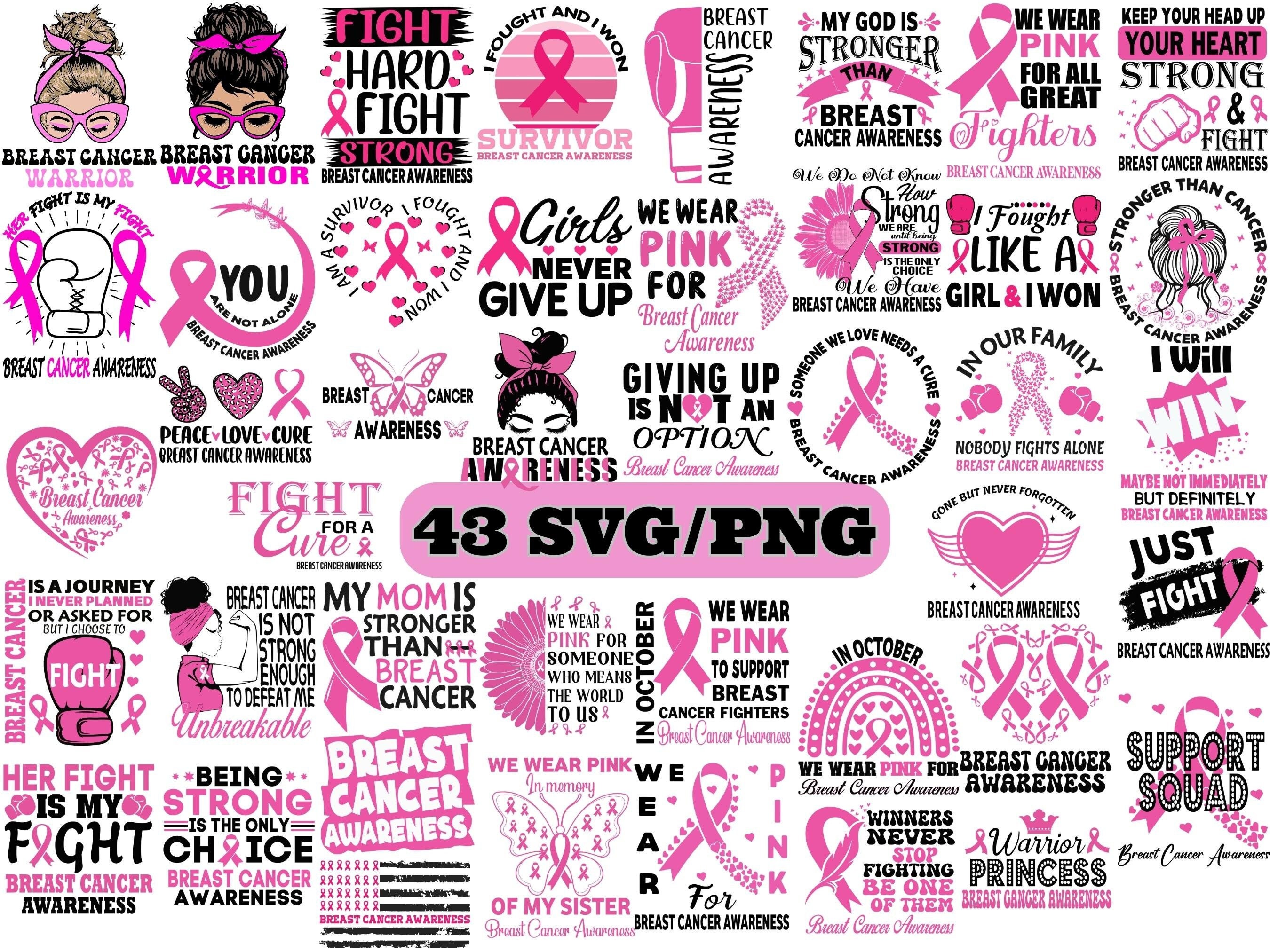 Breast Cancer Awareness Svg Png, Cricut Sublimation Design, Breast ...