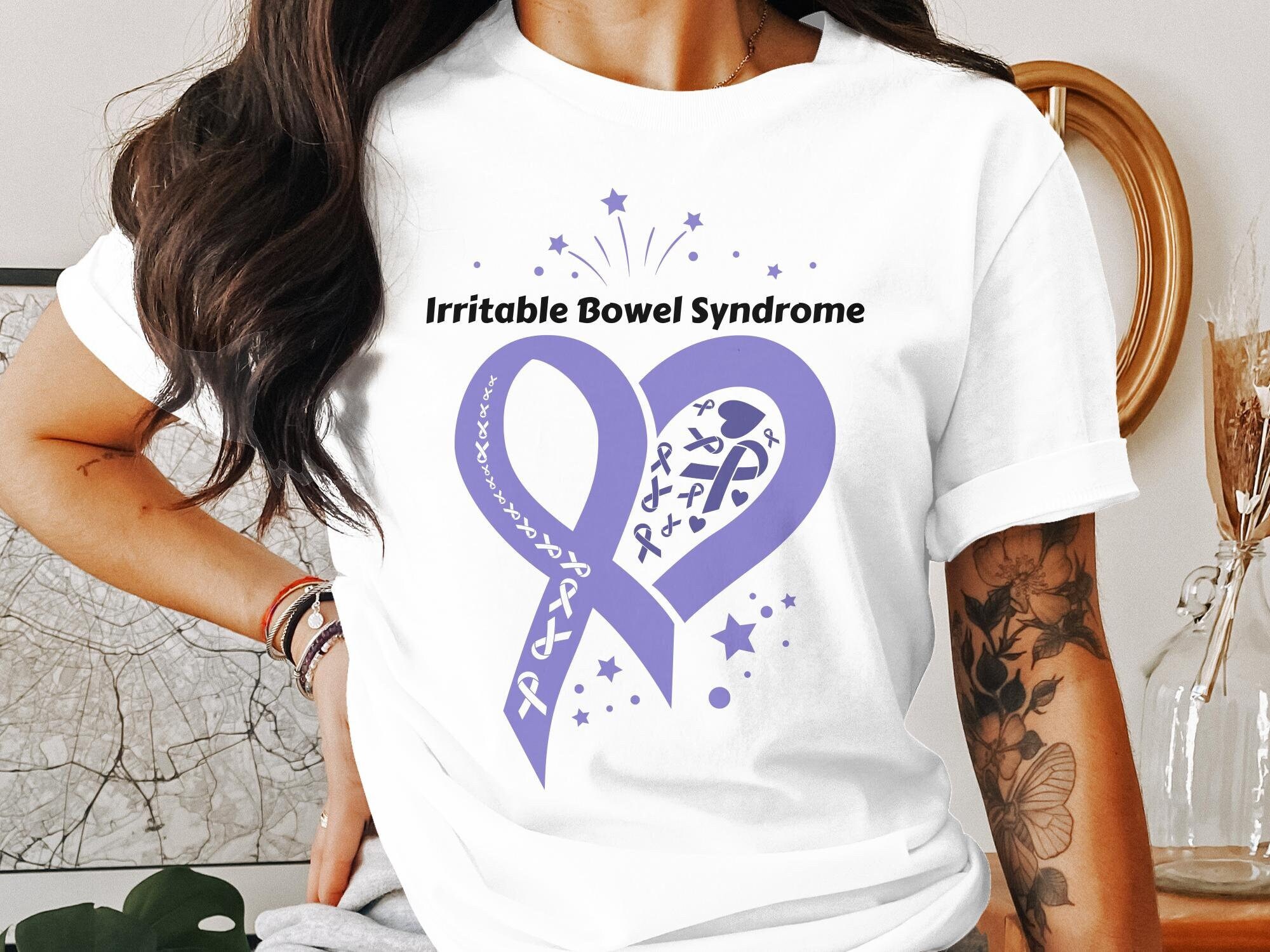 Irritable Bowel Syndrome Awareness Svg Png, Periwinkle Heart, Cricut ...