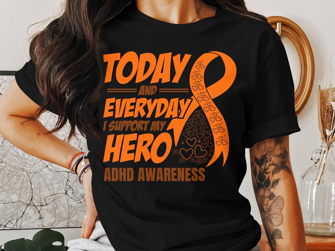 ADHD Awareness Svg Png, I Support My Hero, Cricut Sublimation Design ...