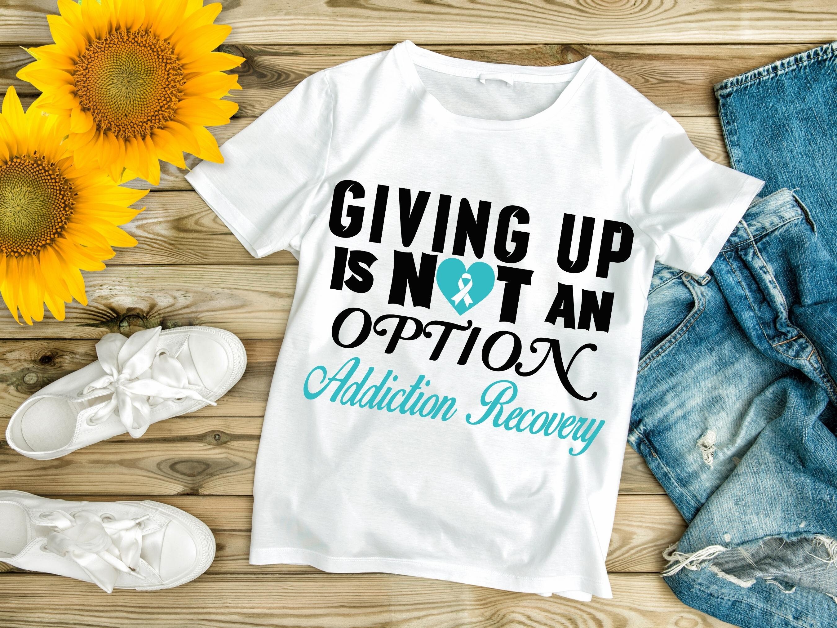 Addiction Recovery Awareness Png Svg, Giving up is Not an Option ...