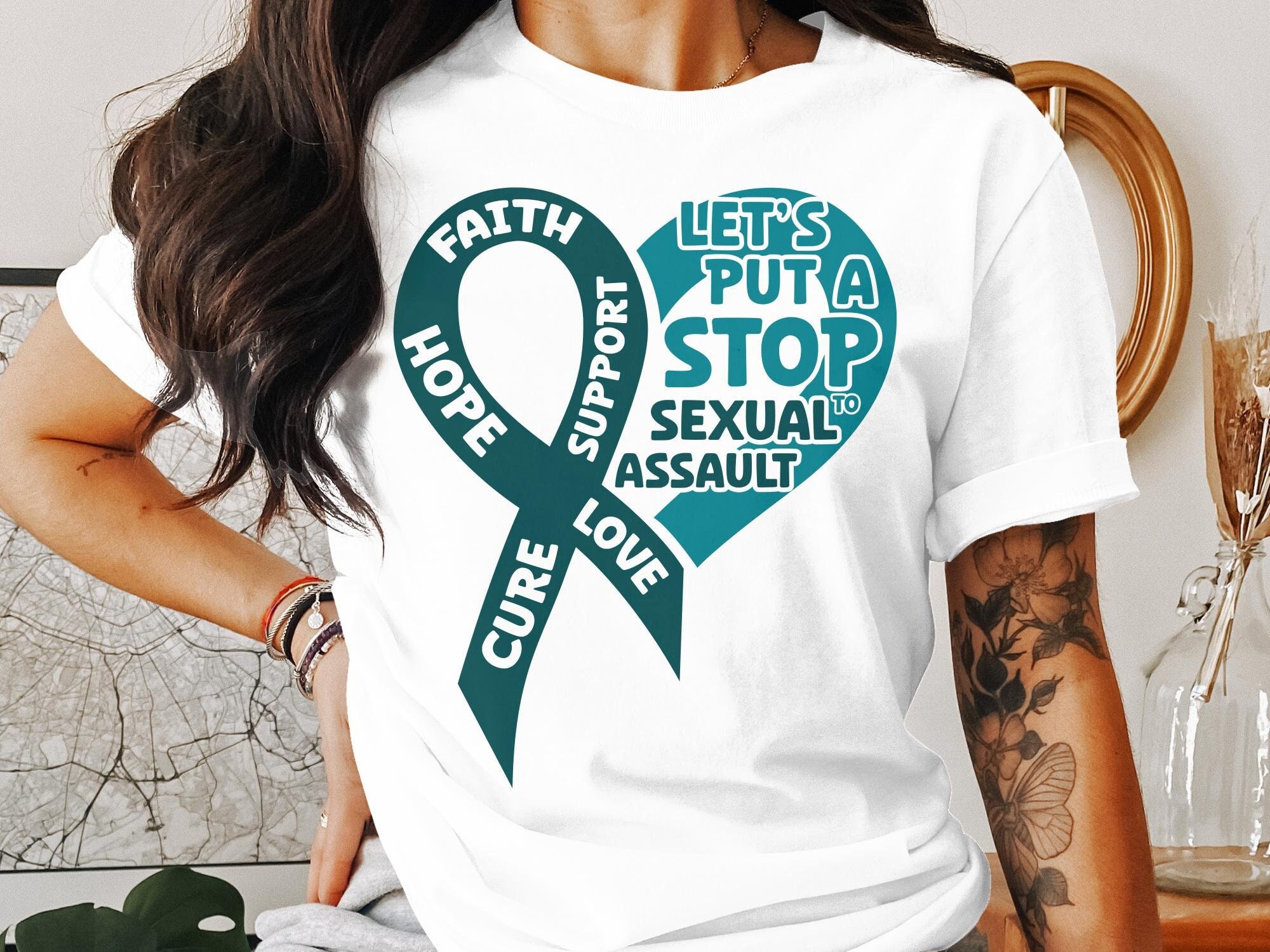 Sexual Assault Awareness Svg Png, Let's Put A Stop to Sexual Assault ...