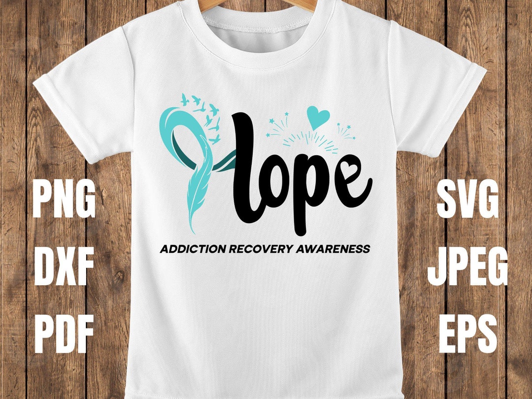 Addiction Recovery Awareness Svg Png, Hope for A Cure, Cricut ...