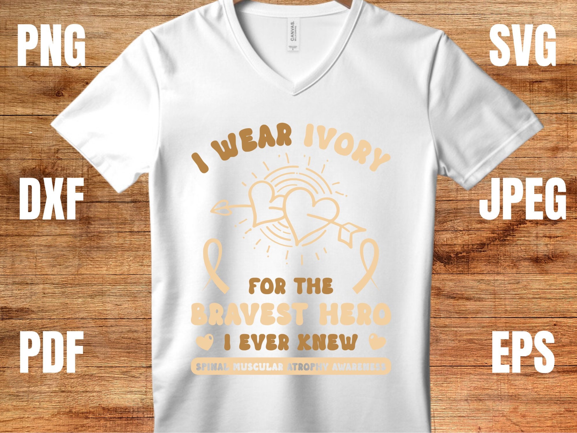 Spinal Muscular Atrophy Awareness Svg Png, I Wear Ivory, Cricut ...