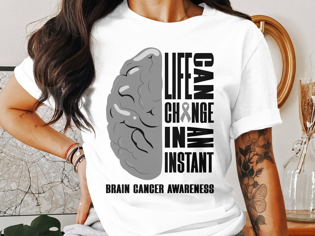 Brain Cancer Awareness Svg Png, Life Can Change in an Instant, Cricut ...