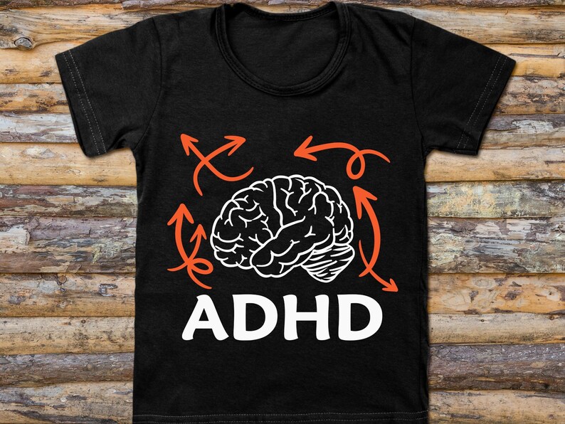Conciencia del TDAH Svg Png, Cerebro con TDAH, Camisa guerrera con TDAH ...
