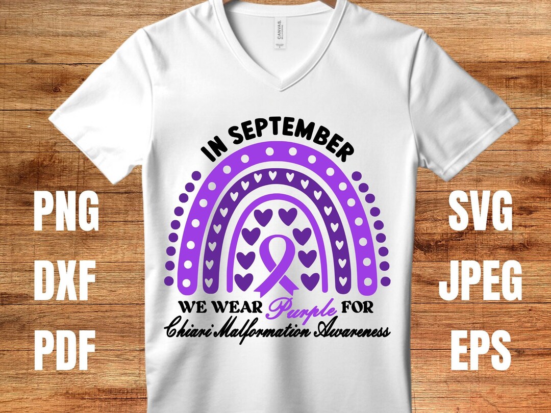 Chiari Malformation Awareness Svg Png, We Wear Purple, Cricut ...