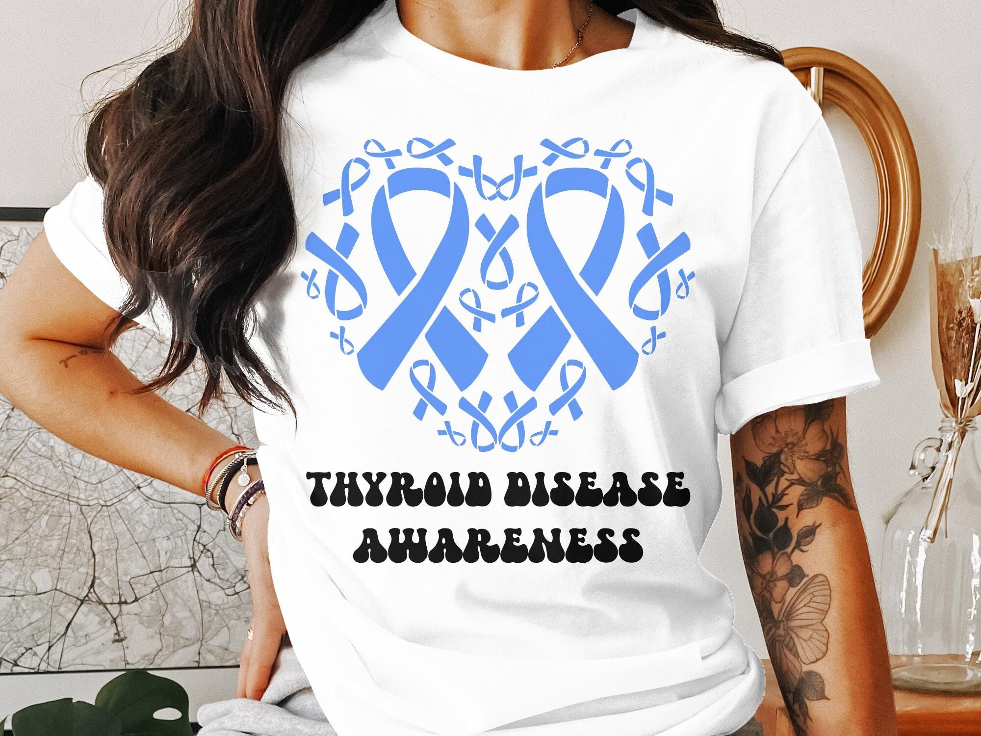 Thyroid Disease Awareness Svg Png Thyroid Disease Awareness - Etsy
