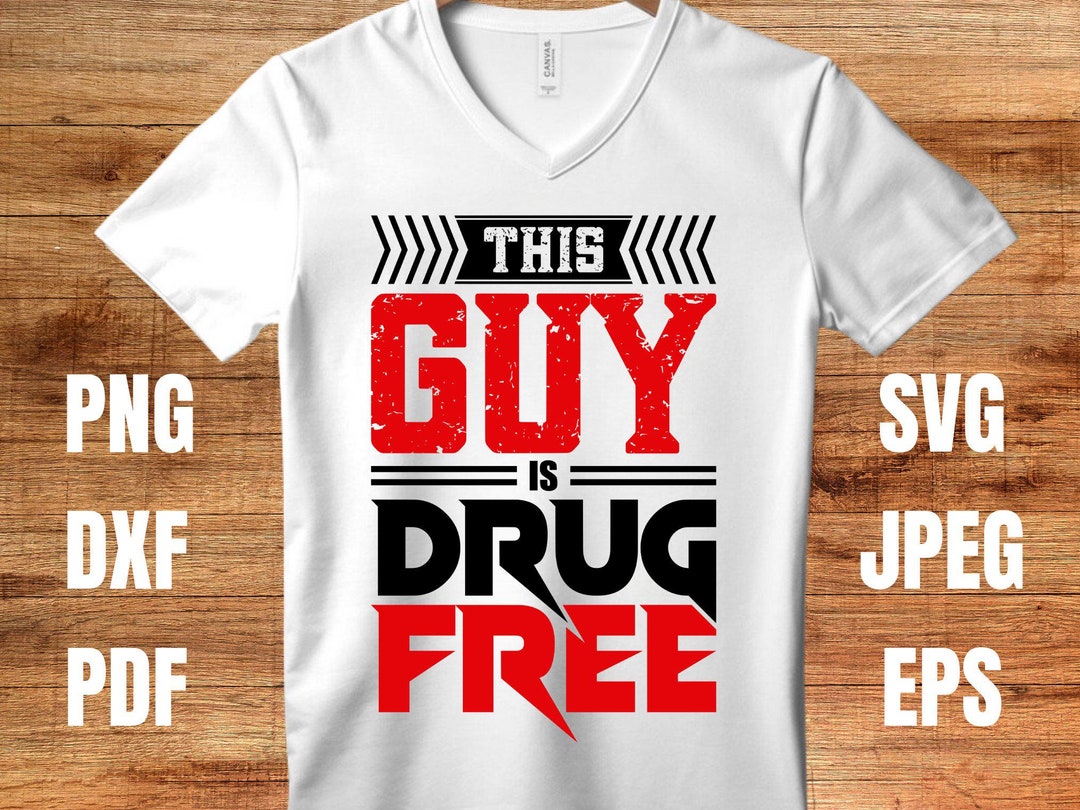 Red Ribbon Week Svg Png, This Guy is Drug Free, Cricut Sublimation ...