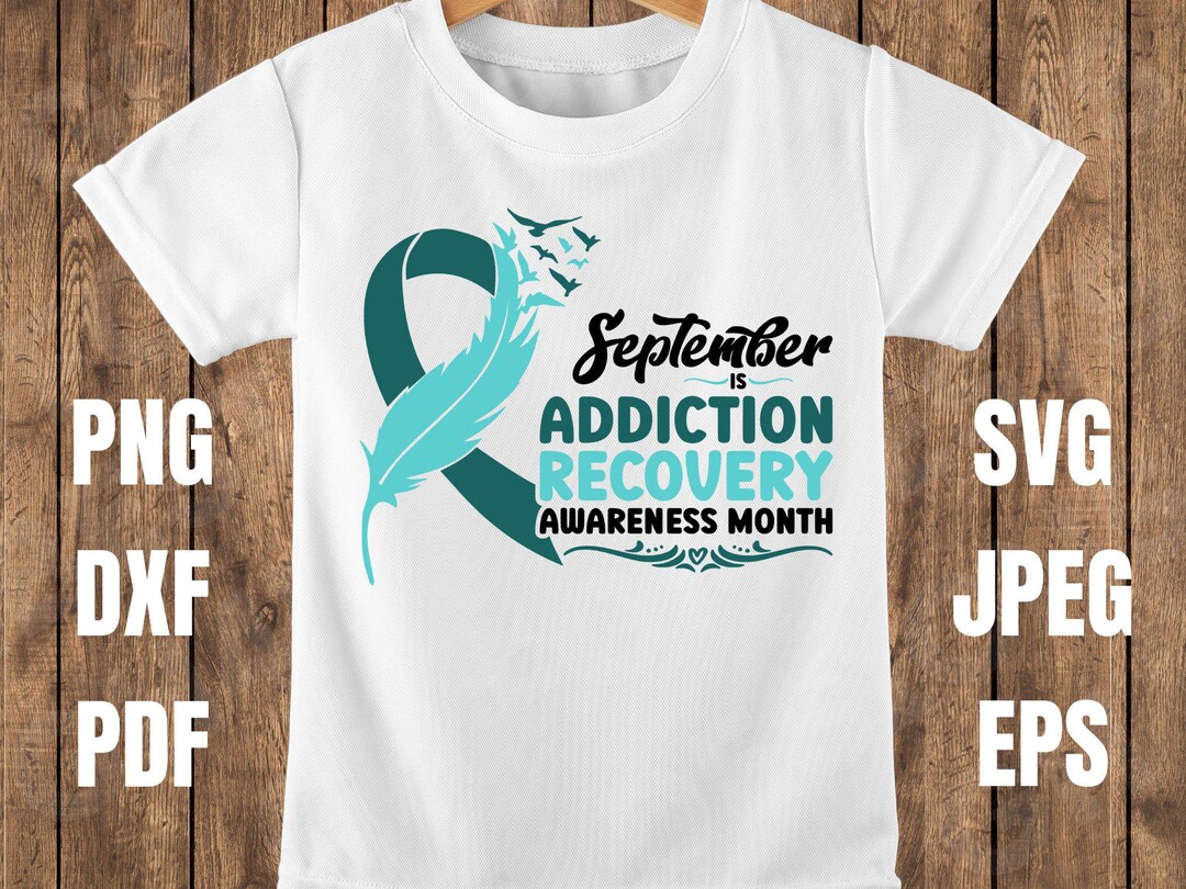 Addiction Recovery Awareness Svg Png, We Wear Teal, Cricut Sublimation ...