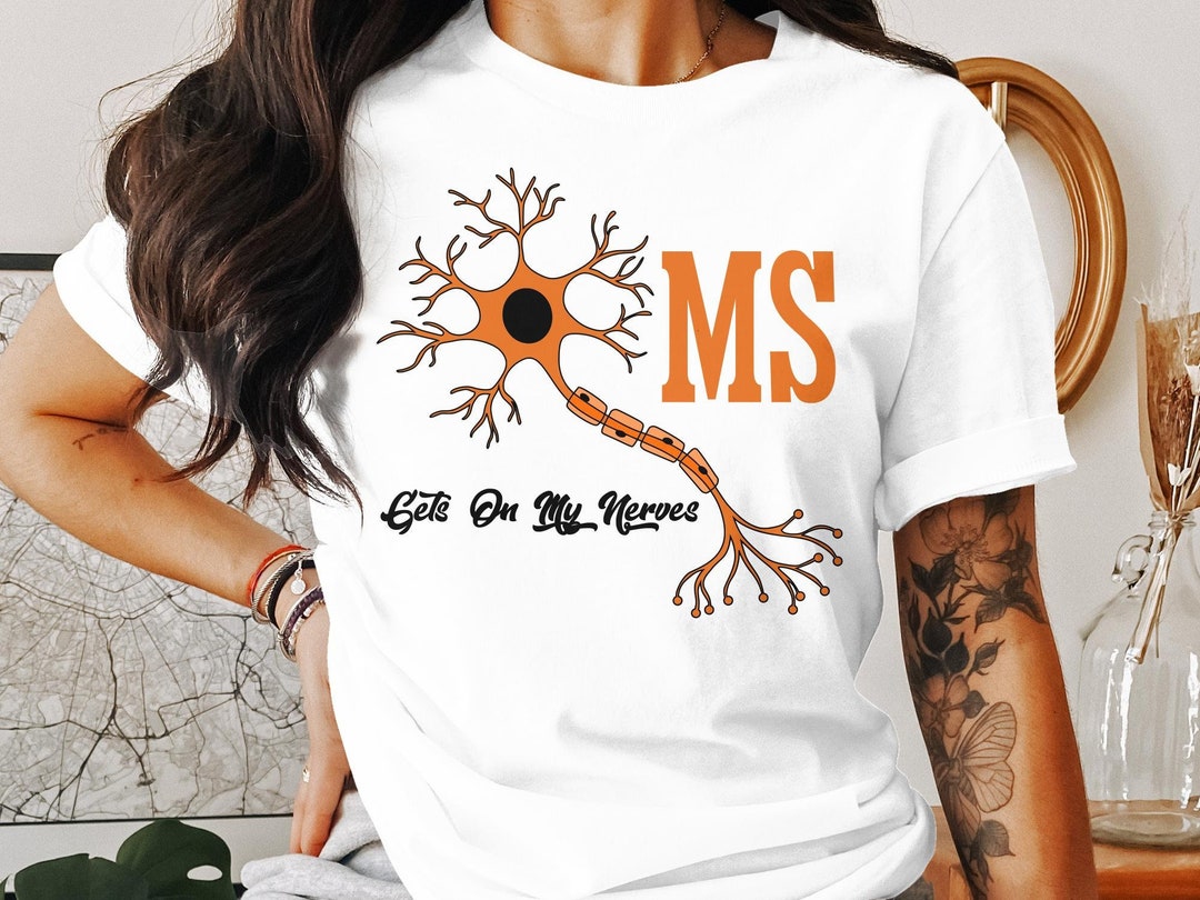 Multiple Sclerosis Awareness Svg Png, MS Gets on My Nerves, Cricut ...