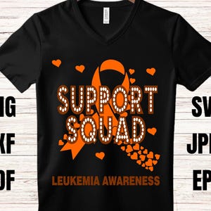Leukemia Awareness Svg Png, Support Squad, Cricut Sublimation Design ...