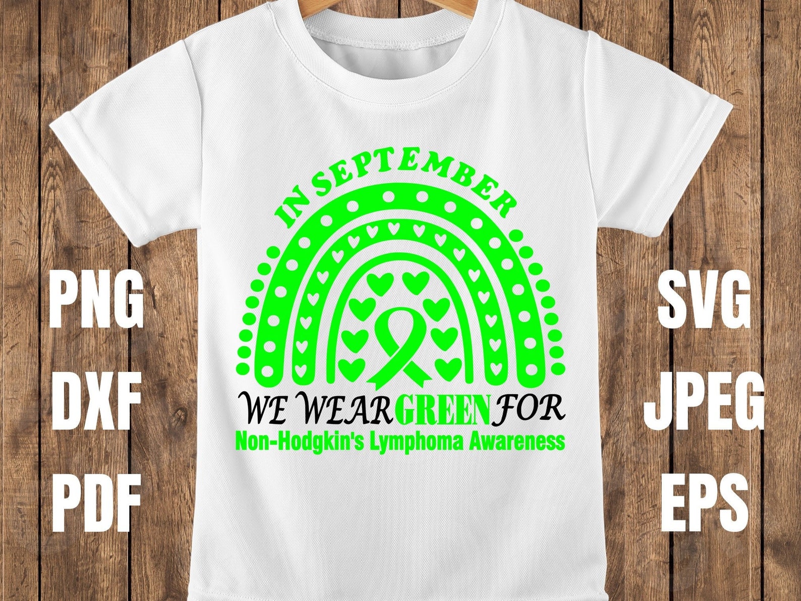 Lymphoma Cancer Awareness Svg Png, in September We Wear Green, Cricut ...