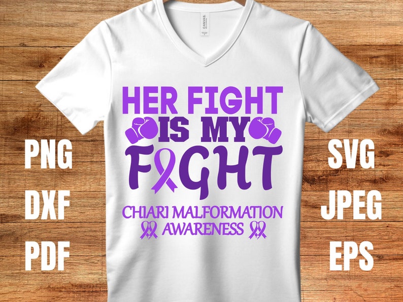 Chiari Malformation Awareness Svg Png, Her Fight is My Fight, Cricut ...