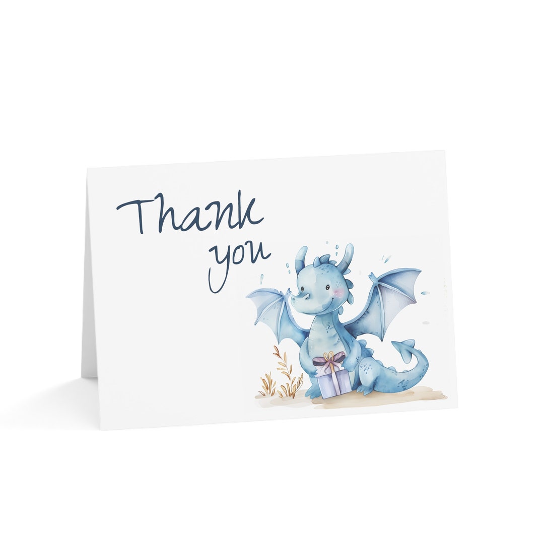 Baby Dragon Thank You Cards (10, 30, and 50pcs) - Etsy