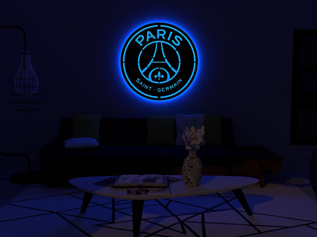 Paris Saint Germain FC Led Sign, Paris Saint Football Team Fans Led Art ...