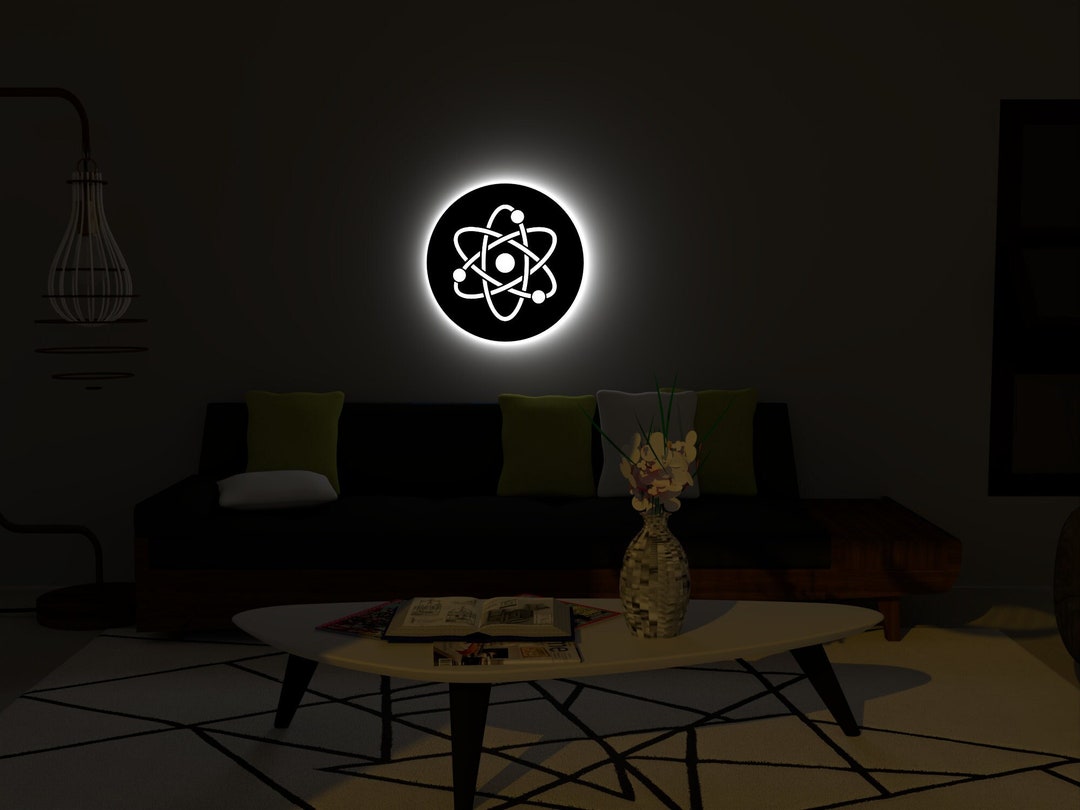 Atom Physics Wall Art, Physics Teacher Gift, Physicists LED Wall Decor ...