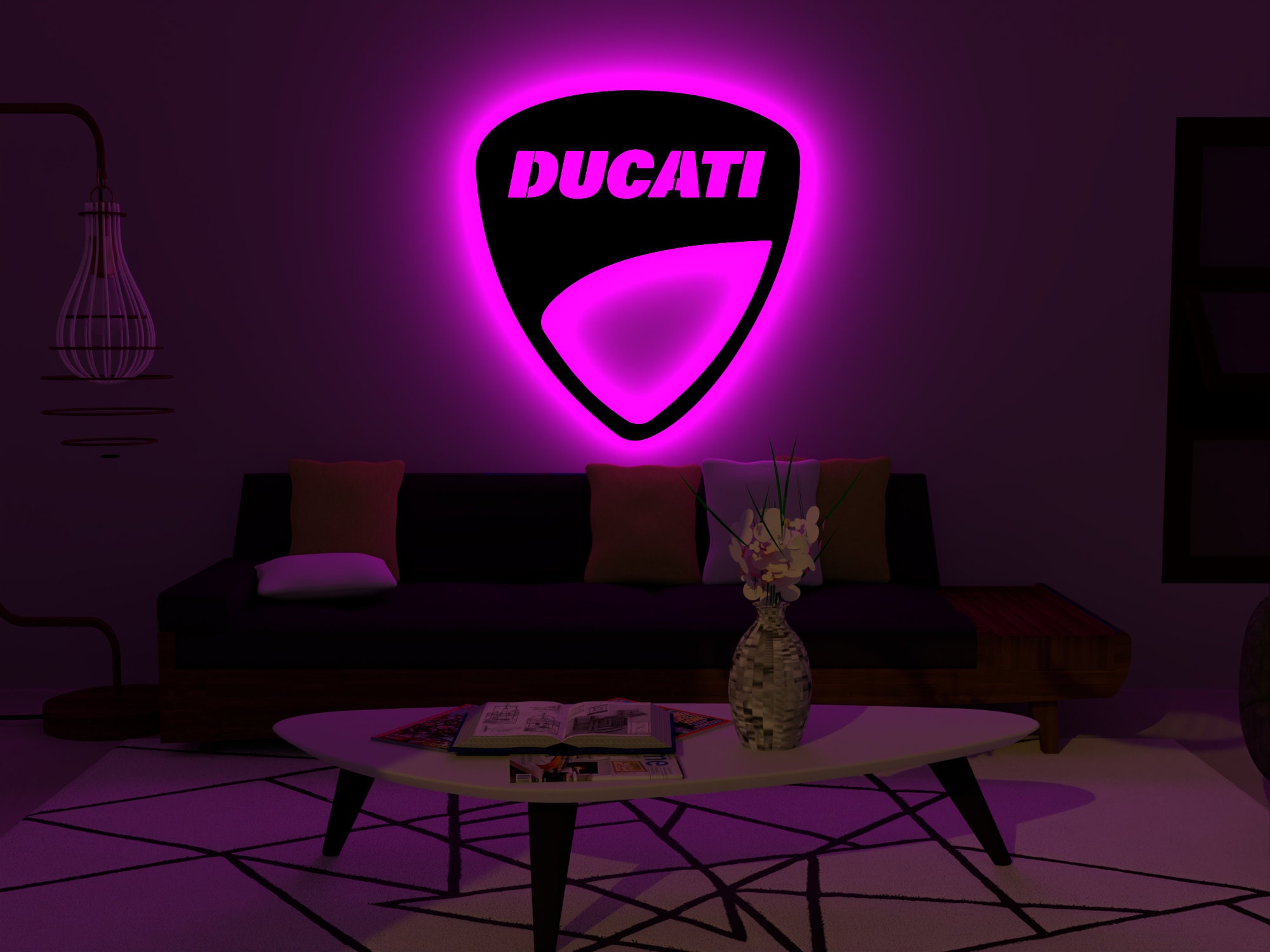 Ducati Led Sign, Ducati Motorcycle Art, Ducati Decor, Christmas Gift ...