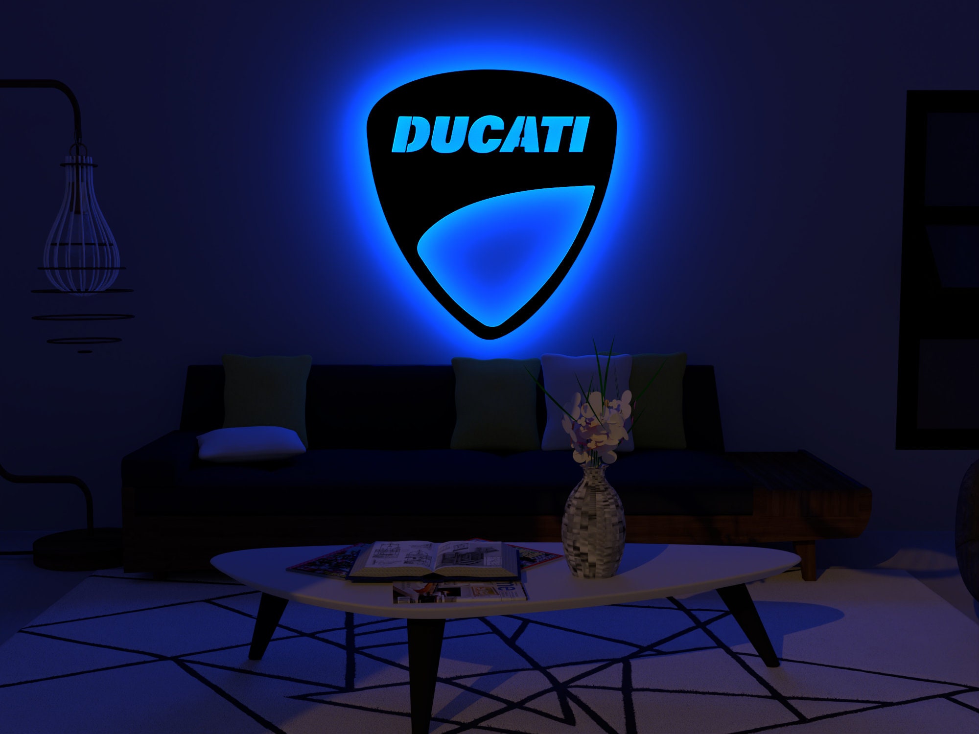 Ducati Led Sign, Ducati Motorcycle Art, Ducati Decor, Christmas Gift ...