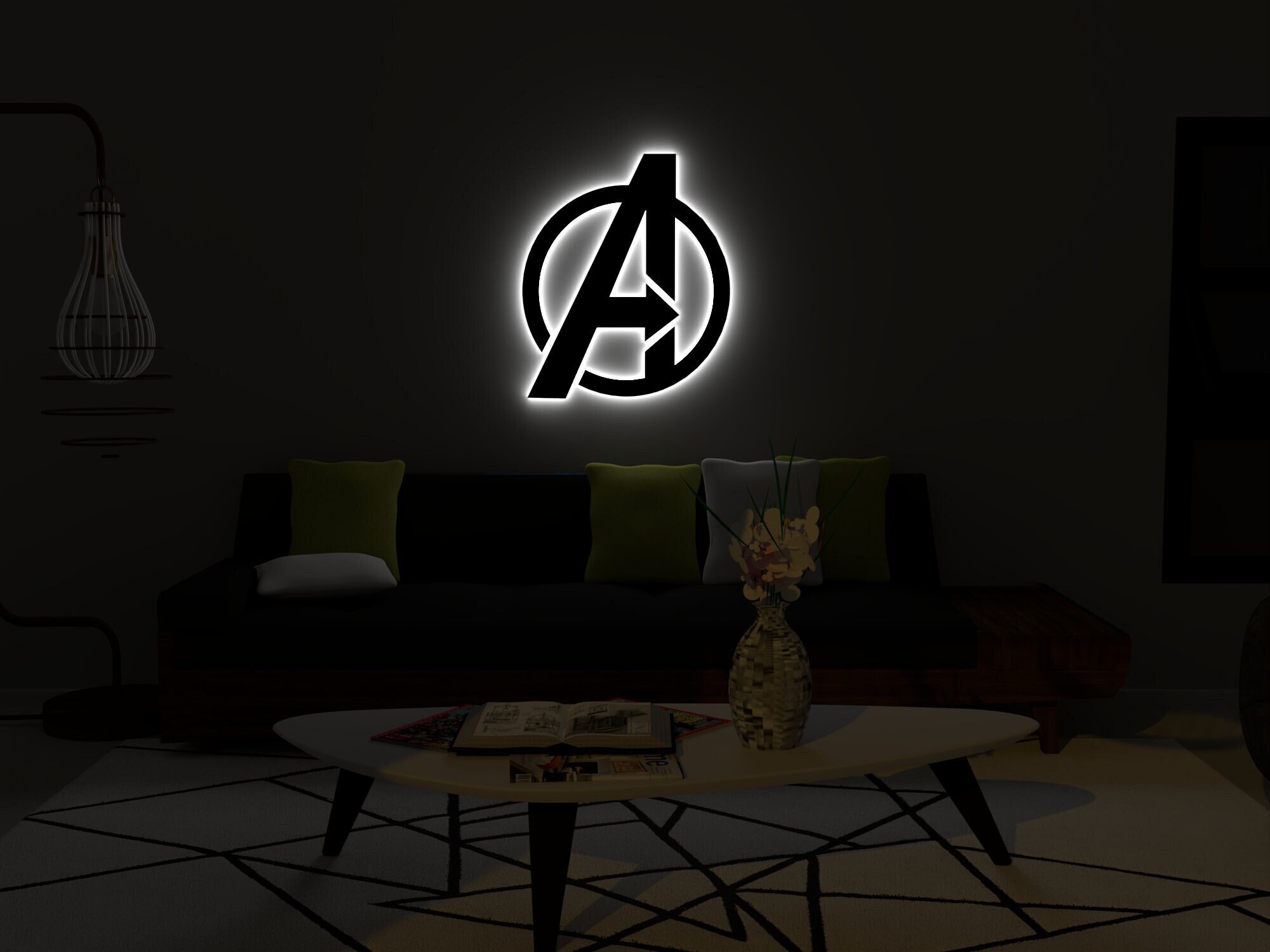 Avengers, Avengers Led Sign, Avengers Wall Decor, Marvel Avengers, Kid ...