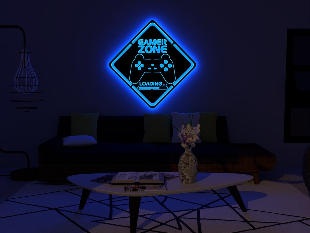 Game Zone Sign, Gaming Zone Led Art, Gamer Wall Decor, Gaming ...