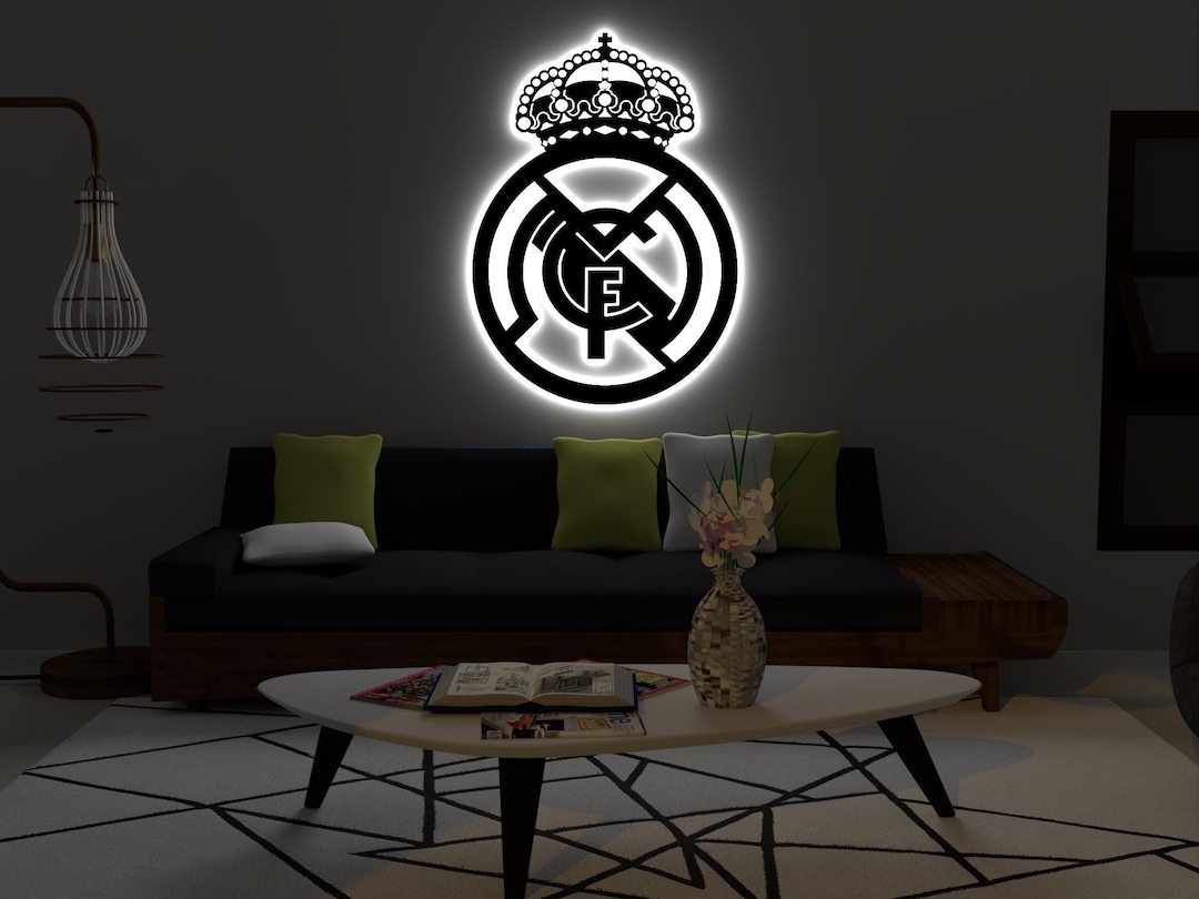 Real Madrid Led Sign, Real Madrid CF, Real Madrid Lighted up Wall Art ...