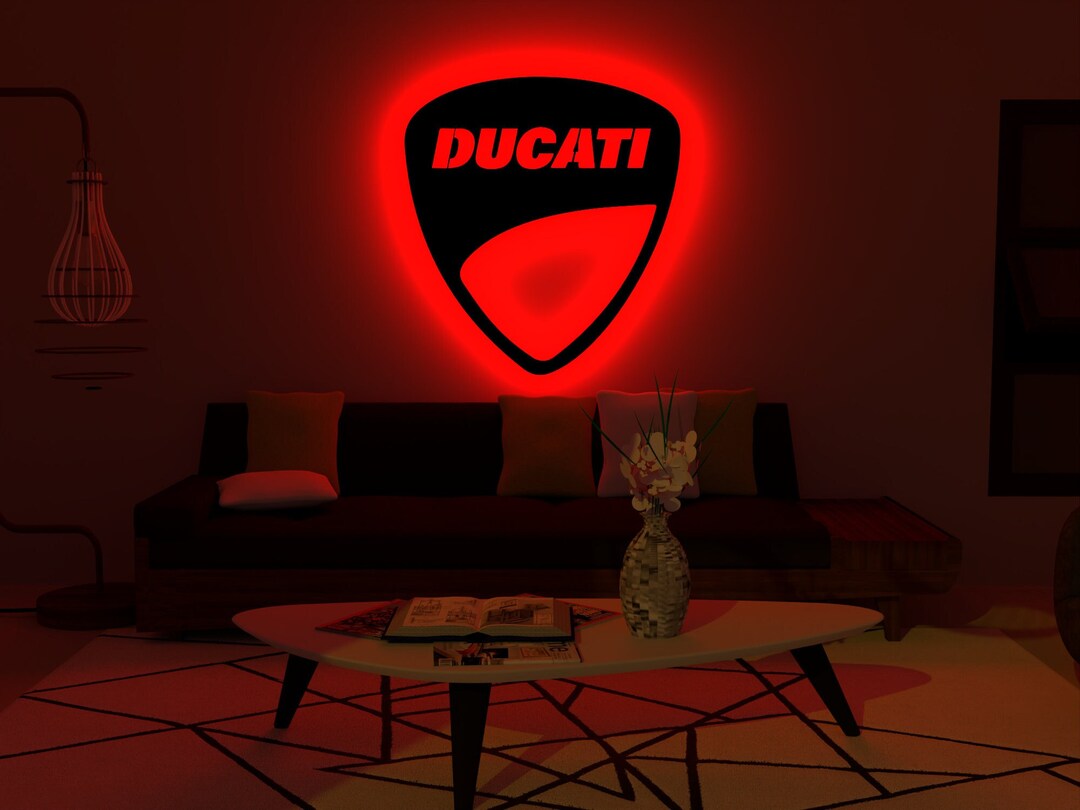 Ducati Led Sign, Ducati Motorcycle Art, Ducati Decor, Christmas Gift, Ducati Fans Wall Decor ...